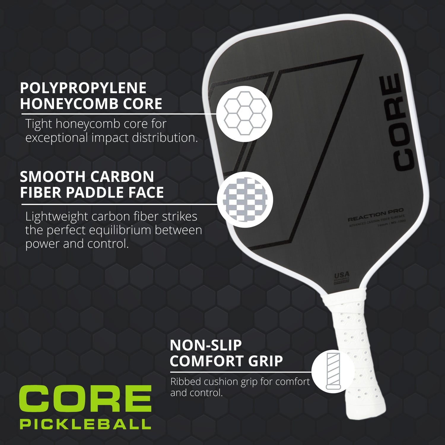 CORE Reaction Pro Pickleball Paddle