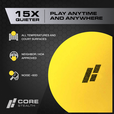 CORE STEALTH Pickleballs | Quiet Foam Pickleballs